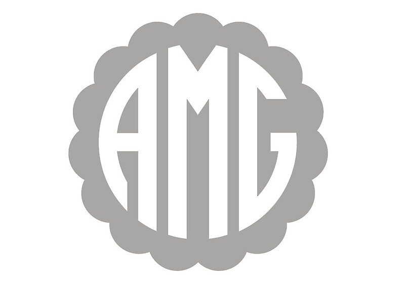 "AGM Monogram Grey" by indyidentity art | Redbubble
