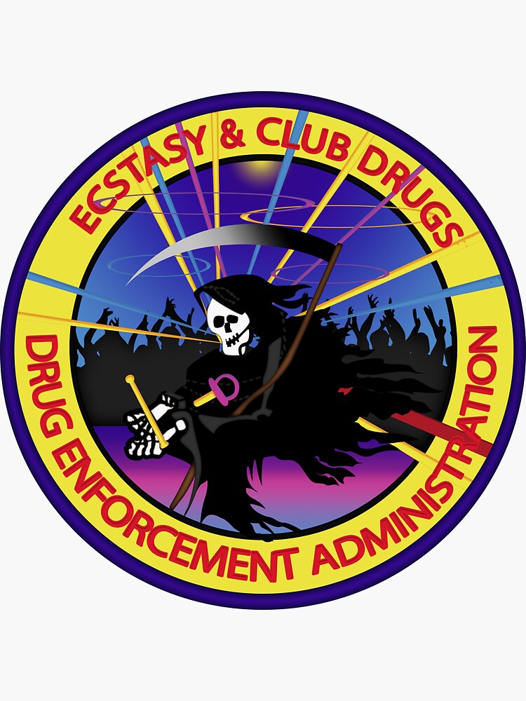 "DEA Ecstasy & Club Drugs Reaper" Sticker von FarceOfAvila | Redbubble