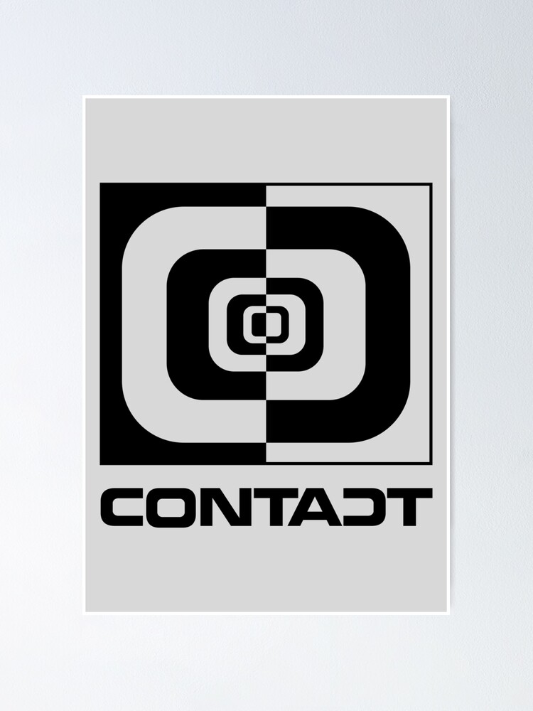 "Out of the Unknown - Contact (Black logo)" Poster for Sale by ...