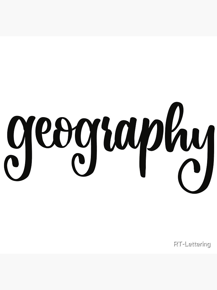 Póster «Geografía - Carpeta / Carpeta adhesiva» de RT-Lettering | Redbubble