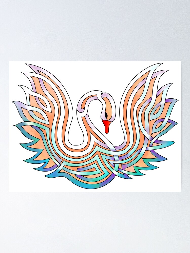 "Celtic Knot Swan" Poster for Sale by KnotYourWorld | Redbubble