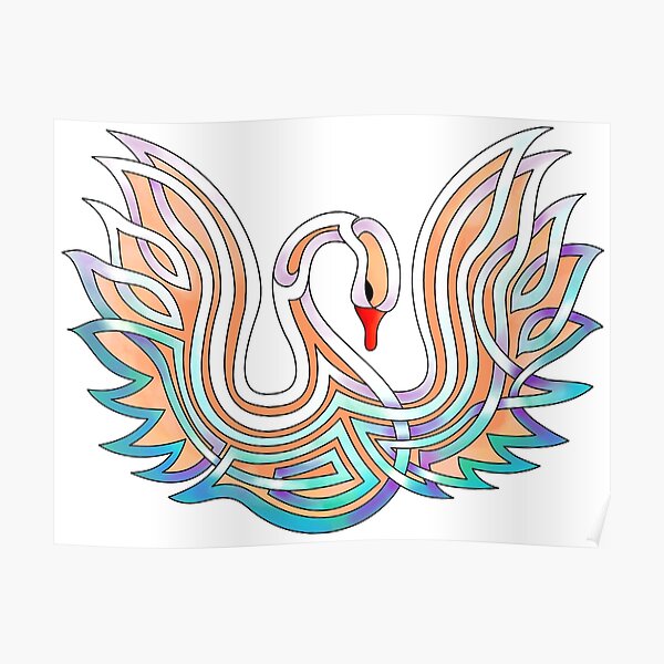 "Celtic Knot Swan" Poster for Sale by KnotYourWorld | Redbubble