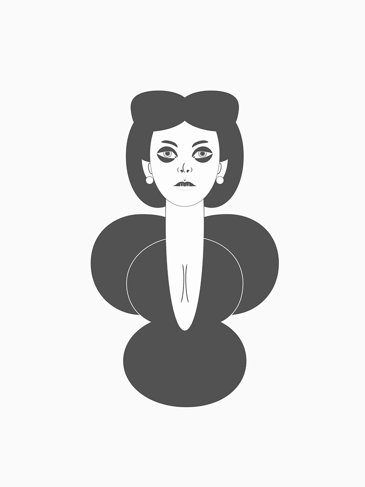 "Woman in Black with Heavy Lids" T-shirt by Mermaid-Margo | Redbubble