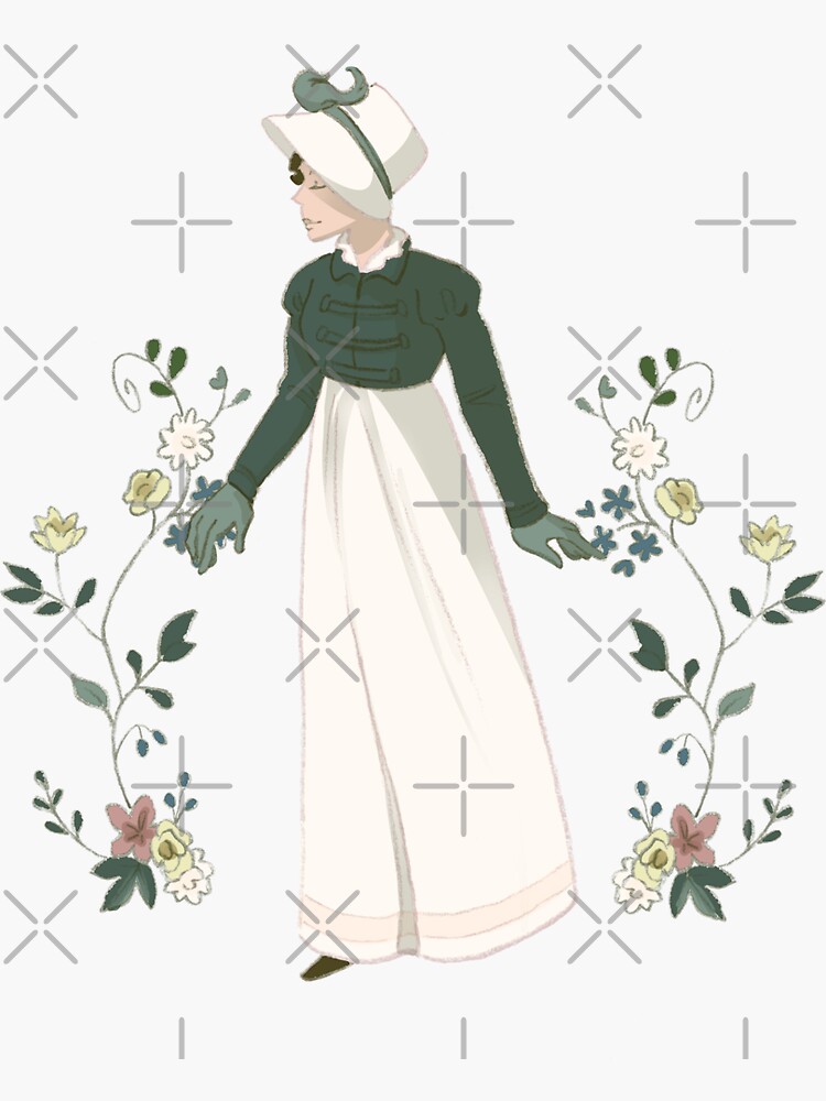 "Regency Lady" Sticker for Sale by MadeByBKG | Redbubble