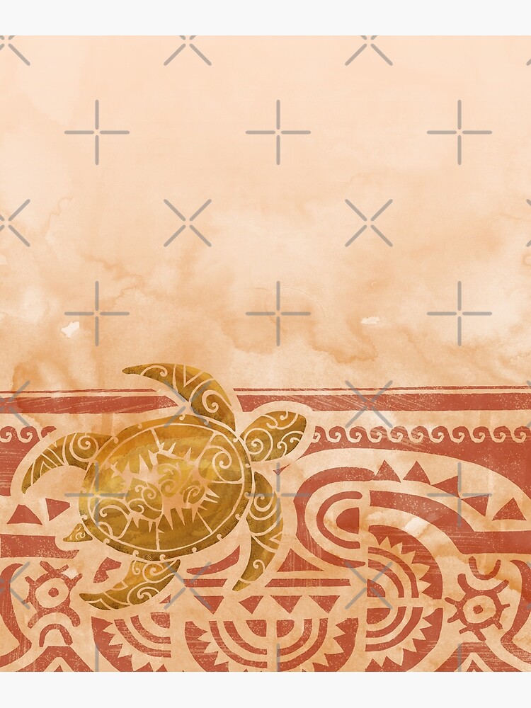 "Vintage Samoan Turtle print" Poster for Sale by sunnthreads | Redbubble
