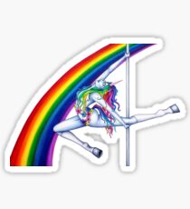 Unicorn Pole Dance Stickers | Redbubble