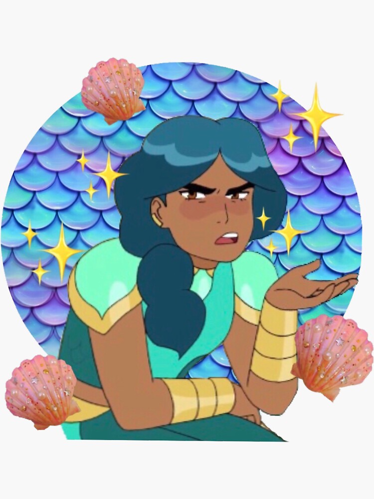 "grumpy mermista " Sticker for Sale by bambi L | Redbubble