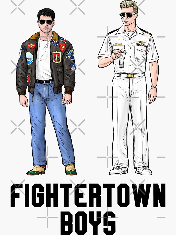 "Fightertown Boys - Miramar 1986" Sticker for Sale by Marten Go | Redbubble