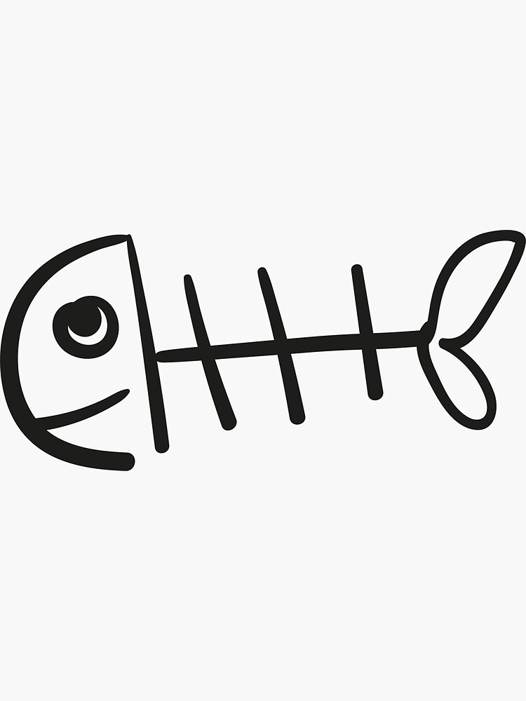 "Cute Fishbone" Sticker for Sale by vanessavolk | Redbubble