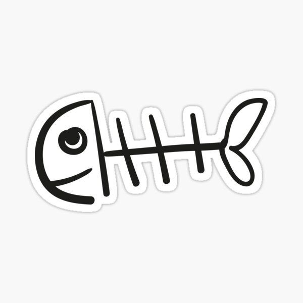 "Cute Fishbone" Sticker for Sale by vanessavolk | Redbubble