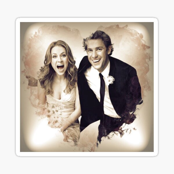 "Jim and Pam" Sticker for Sale by swanspirate520 | Redbubble