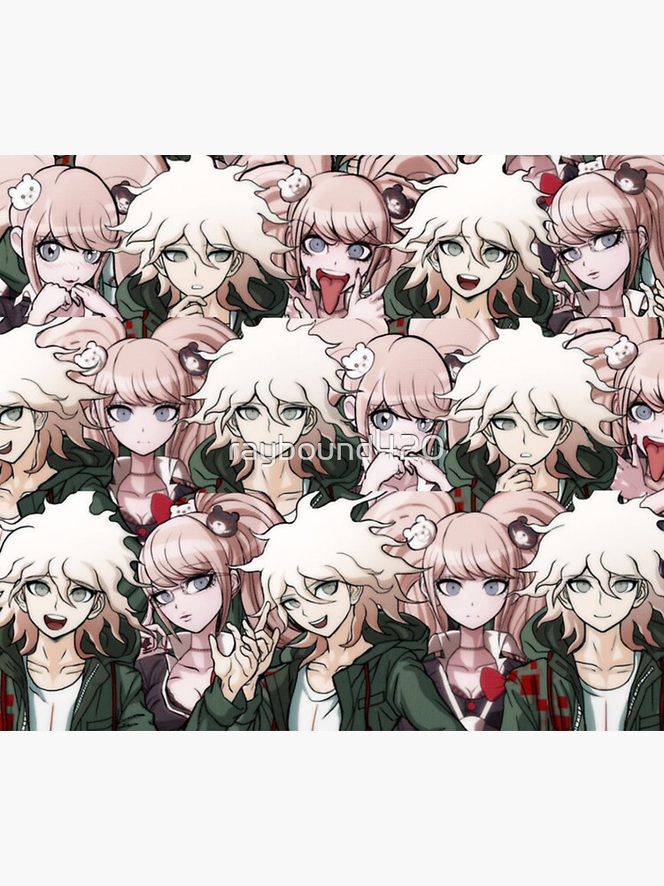 "Nagito Komaeda/Junko Enoshima" Sticker by raybound420 | Redbubble