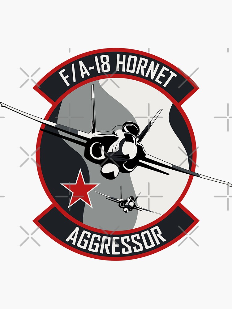 "F/A-18 Hornet Aggressor" Sticker for Sale by StrongVlad | Redbubble
