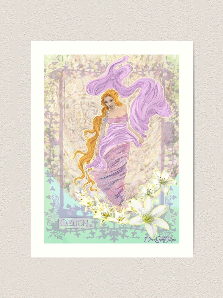 "Celtic Goddess - Olwen" Art Print for Sale by dangoodfellow | Redbubble