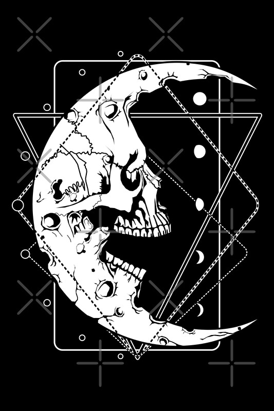 "SKULL MOON" by VonKowen | Redbubble