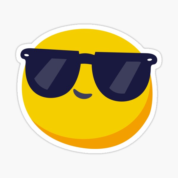 "Emoji sunglasses Sticker" Sticker by vanessavolk | Redbubble