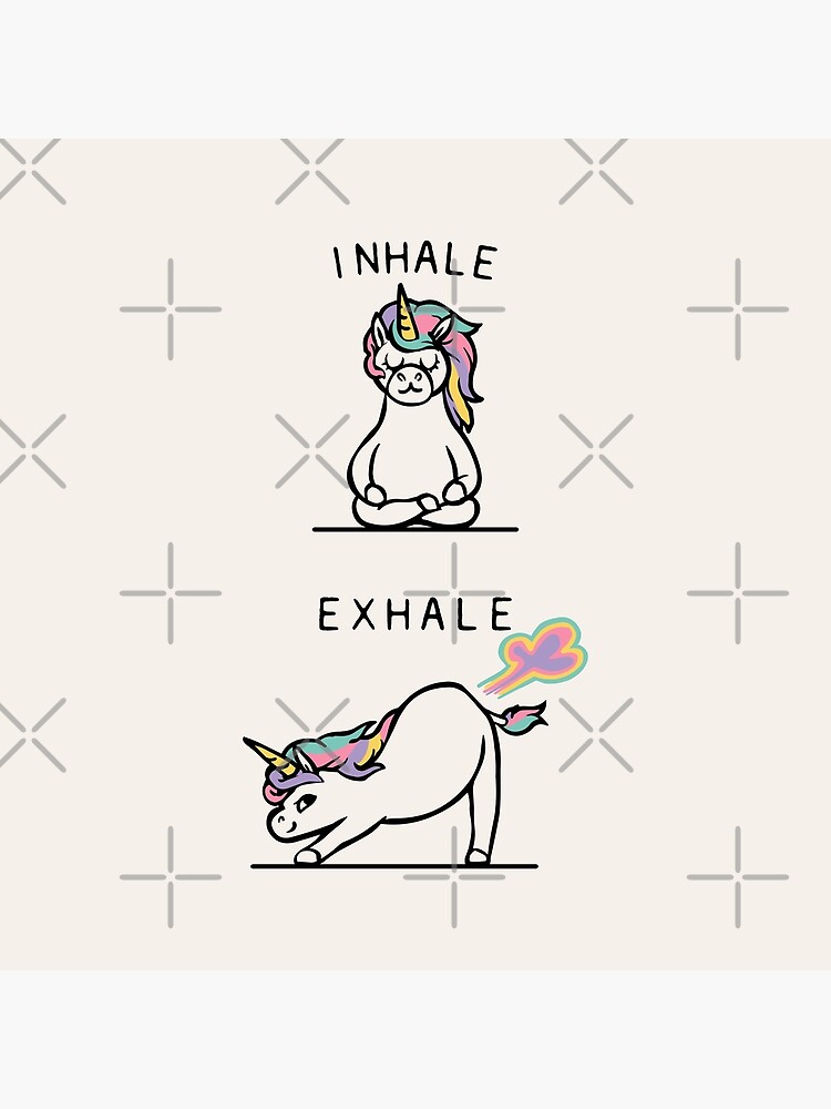 Póster « Inhale Exhale Unicorn» de Huebucket | Redbubble