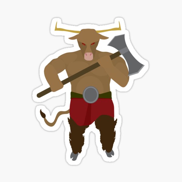 "Minotaur" Sticker for Sale by Lexthawn | Redbubble
