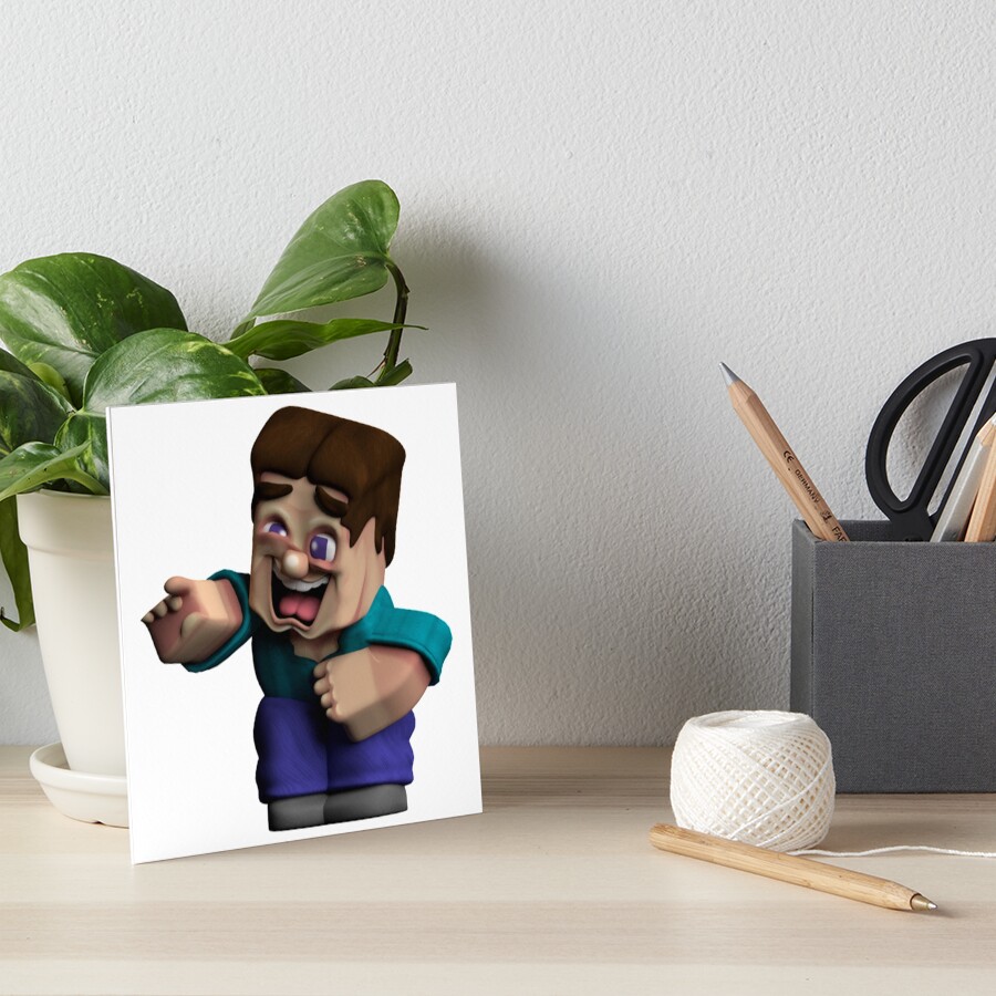 "Minecraft Steve Meme" Art Board Print by BoomerUSA | Redbubble