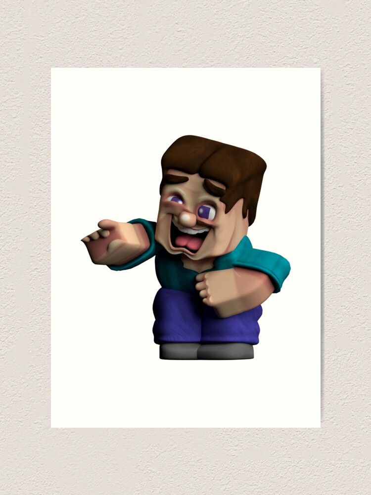 "Minecraft Steve Meme" Art Print for Sale by BoomerUSA | Redbubble