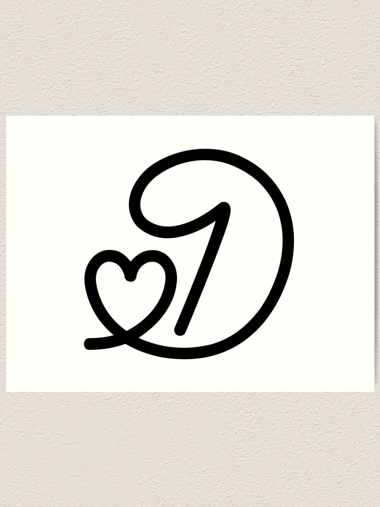 "Love-Heart Letter D" Art Print for Sale by juxtapositionuk | Redbubble