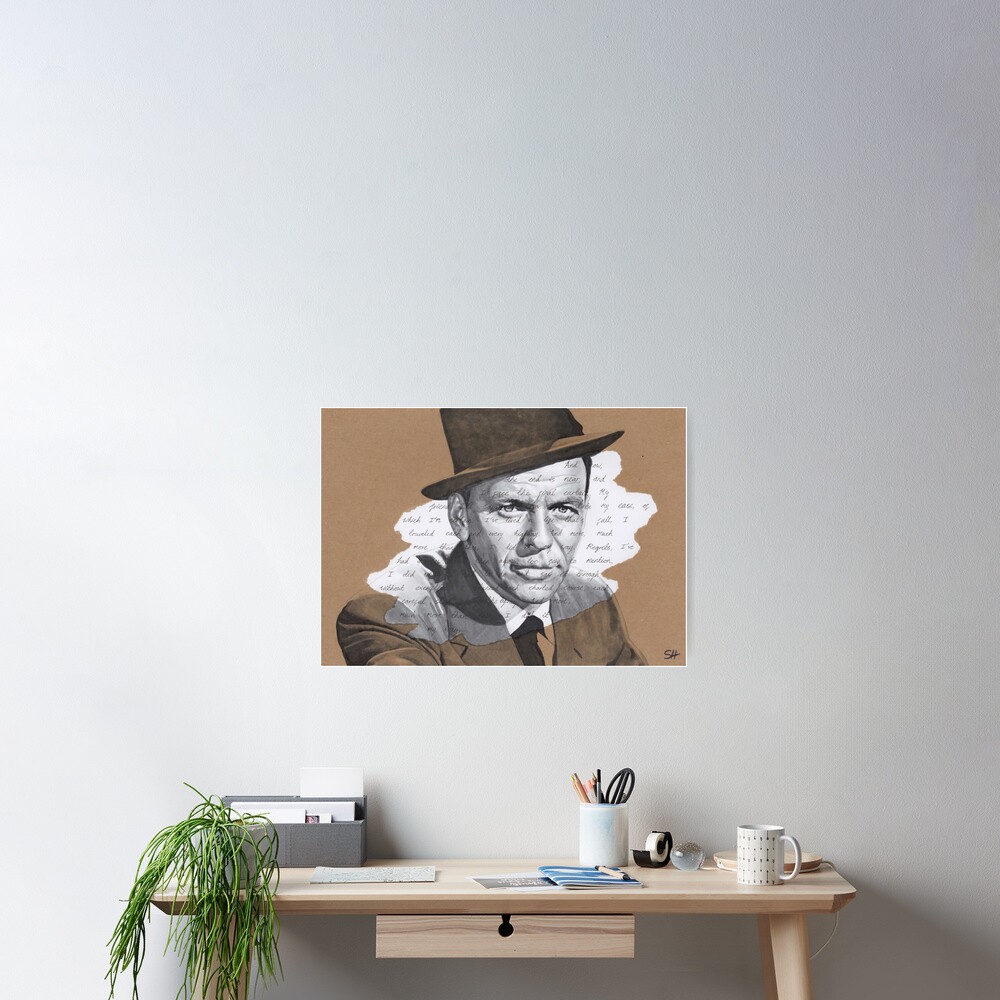"Frank Sinatra My Way Drawing" Poster by sarahas | Redbubble