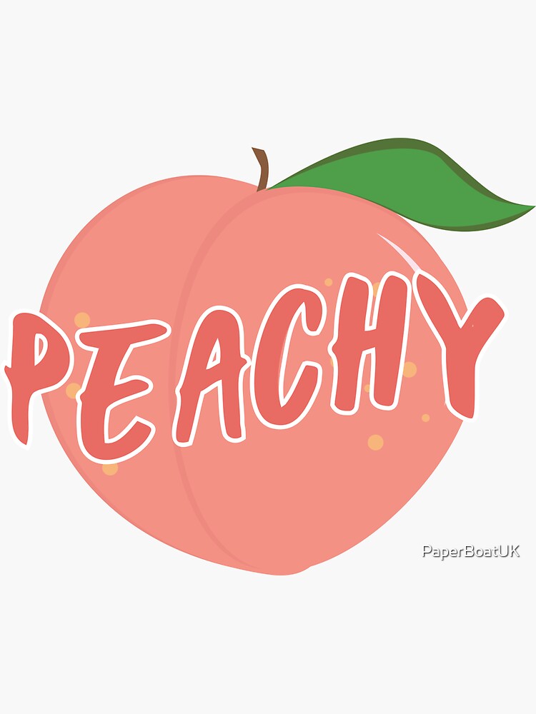 Pegatina «¡Es Peachy Baby!» de PaperBoatUK | Redbubble