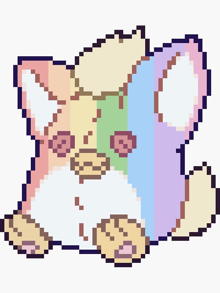 "Pixel Rainbow Plush Furby" Sticker for Sale by fubblers | Redbubble
