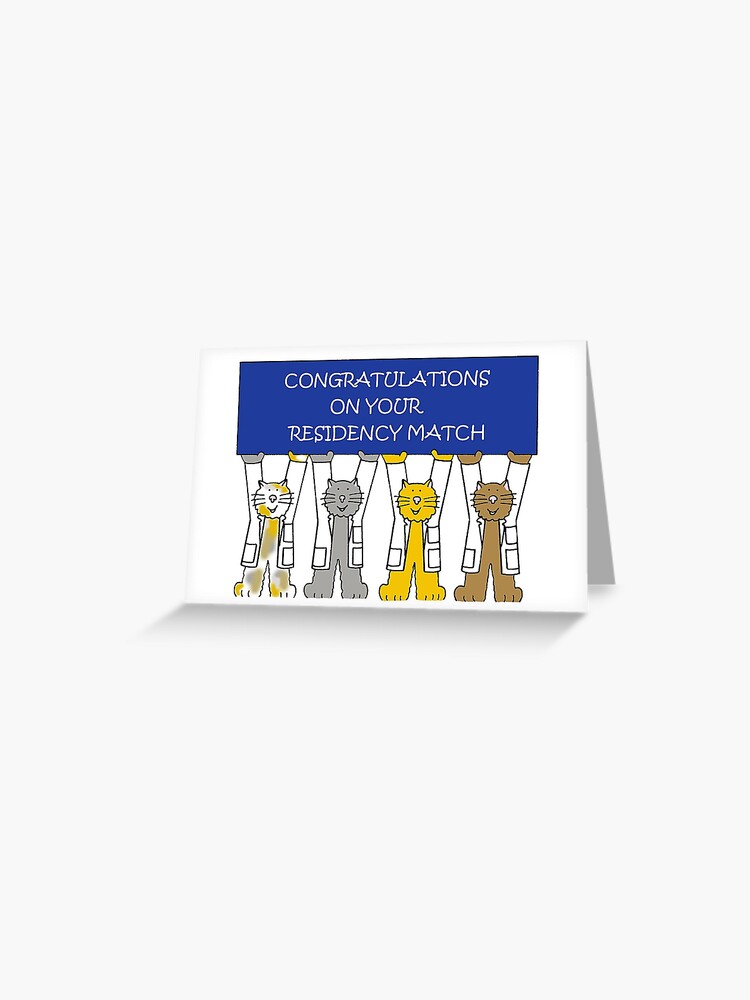 "Congratulations on Your Residency Match" Greeting Card for Sale by ...
