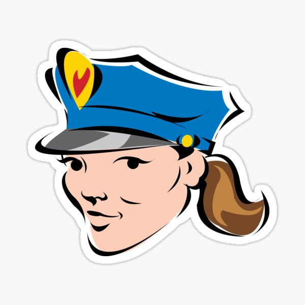 "Female Police Officer" Sticker by SamuelMolina | Redbubble