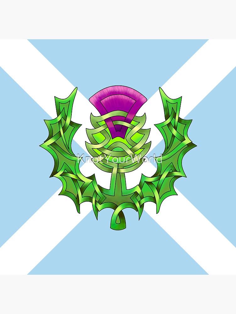 "Celtic Knot Heraldic Thistle/Saint Andrews" Sticker for Sale by ...