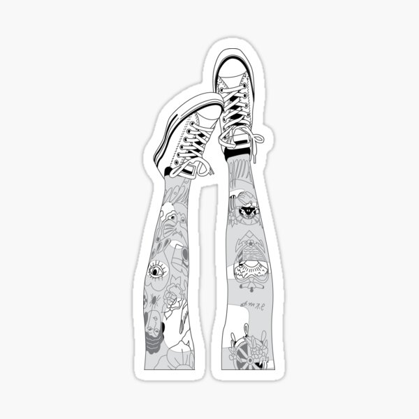 "Hanging Legs " Sticker for Sale by michaela8 | Redbubble