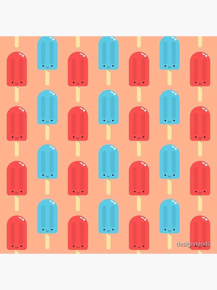"Cute Ice Pop Pattern" Poster by designminds | Redbubble