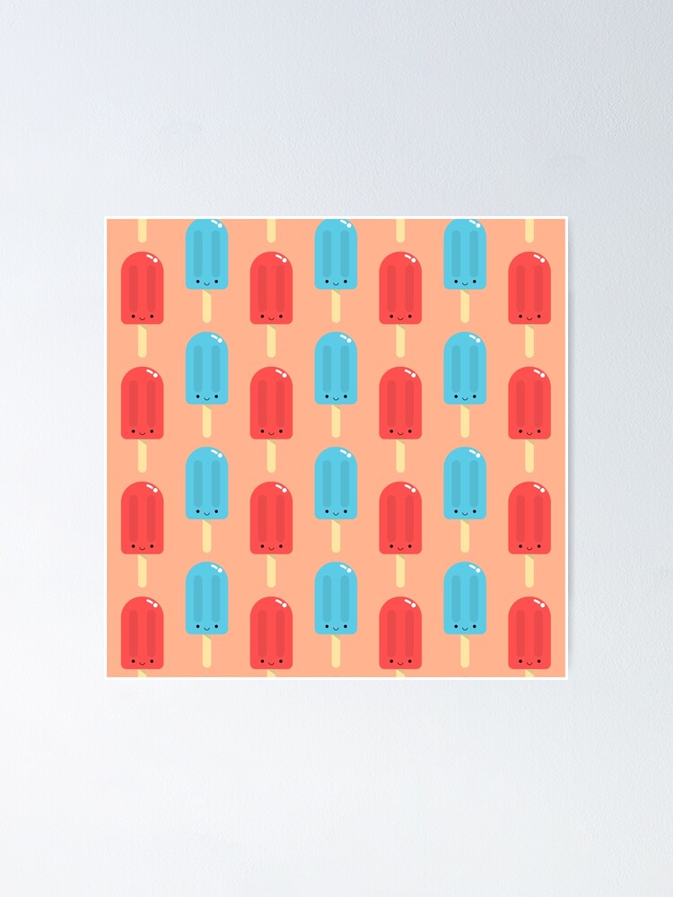 "Cute Ice Pop Pattern" Poster by designminds | Redbubble