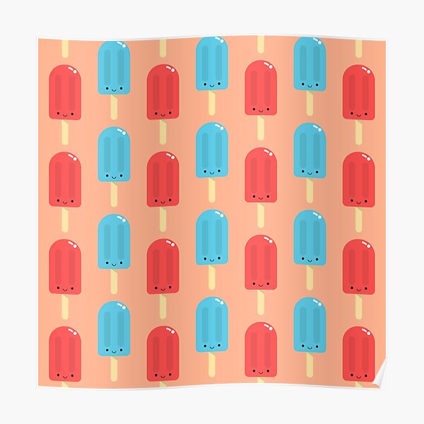 "Cute Ice Pop Pattern" Poster by designminds | Redbubble