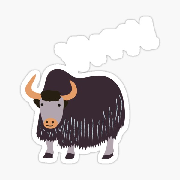 "Yak - Yakka!" Sticker by Sandra Bessière | Redbubble