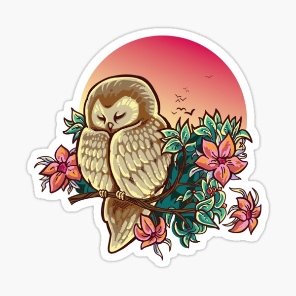 "night owl" Sticker for Sale by SkadiSweet | Redbubble