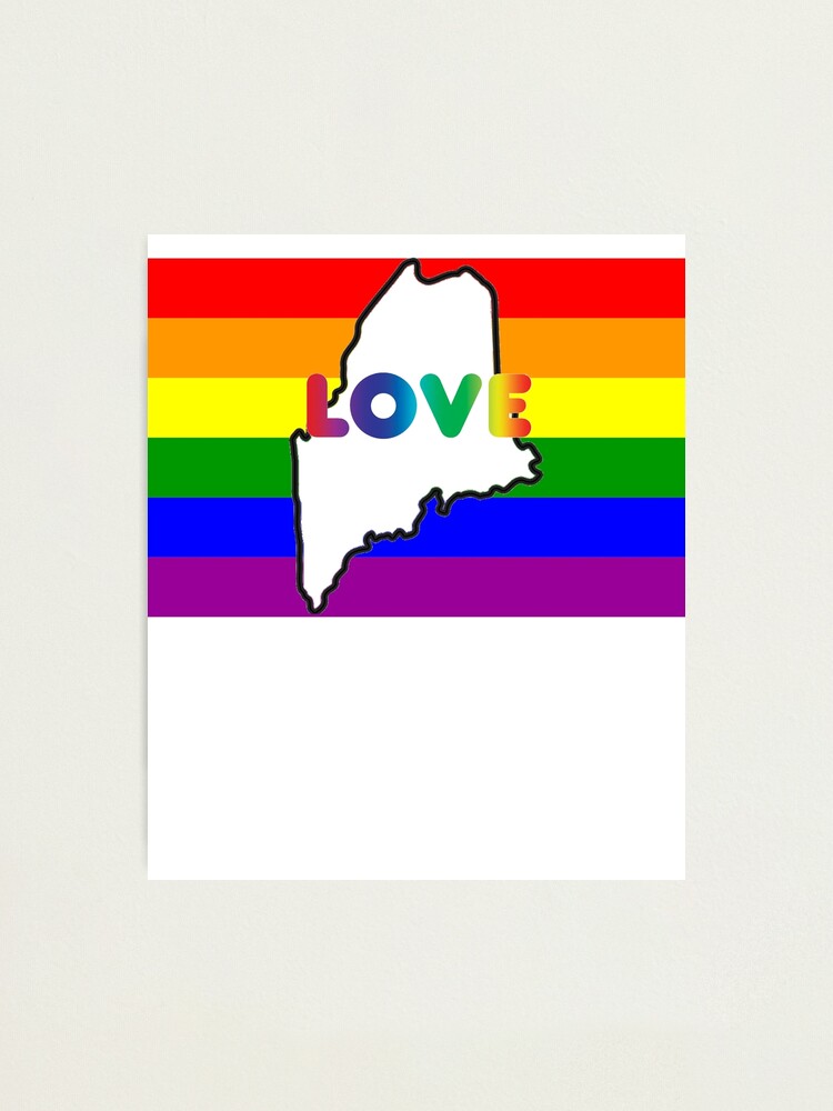 Lámina fotográfica «Camisa del orgullo gay de Maine - Camisa con la ...