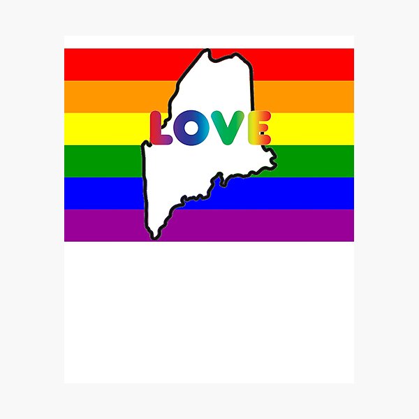 Lámina fotográfica «Camisa del orgullo gay de Maine - Camisa con la ...