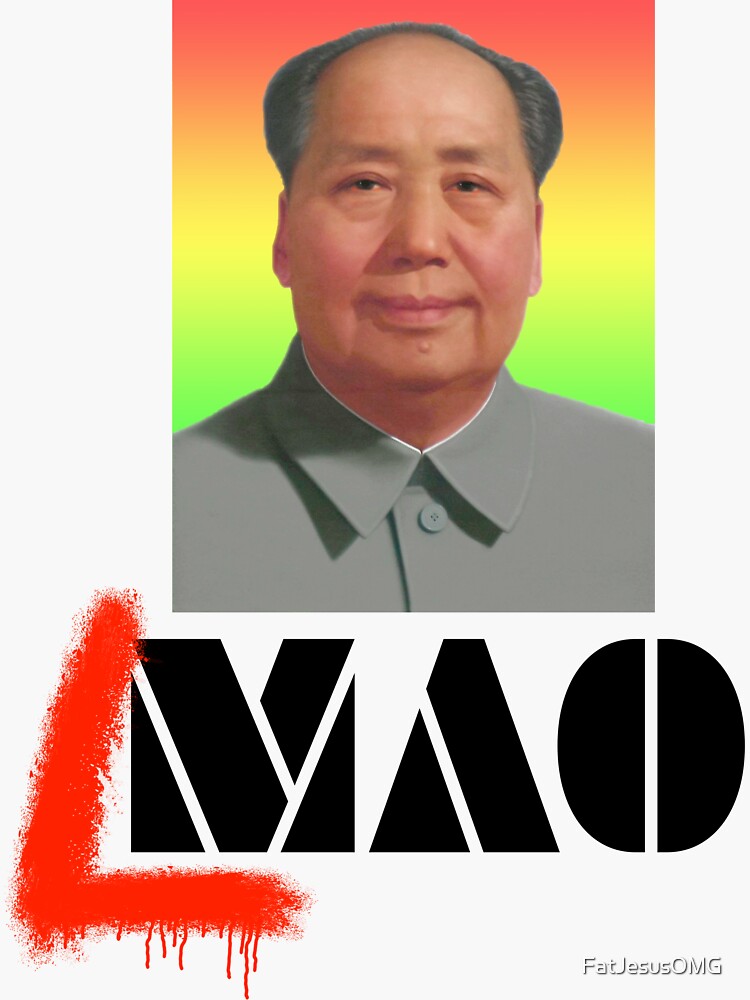 "L.MAO - Mao Zedong Rasta" Sticker by FatJesusOMG | Redbubble