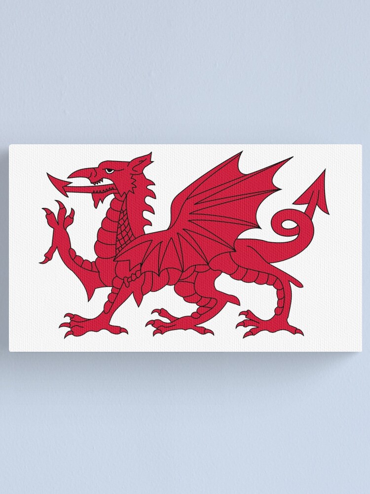"Welsh Dragon (Simple)" Canvas Print for Sale by habast | Redbubble