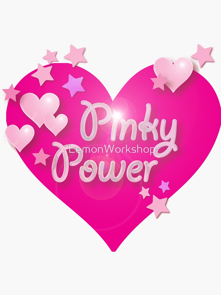 "Pinky Power" Sticker by LemonWorkshop | Redbubble