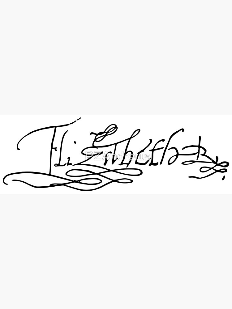 "Signature of Queen Elizabeth I of England" Canvas Print by PZAndrews ...