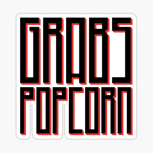 "Grabs Popcorn Colorful Meme (v2)" Sticker for Sale by BlueRockDesigns ...