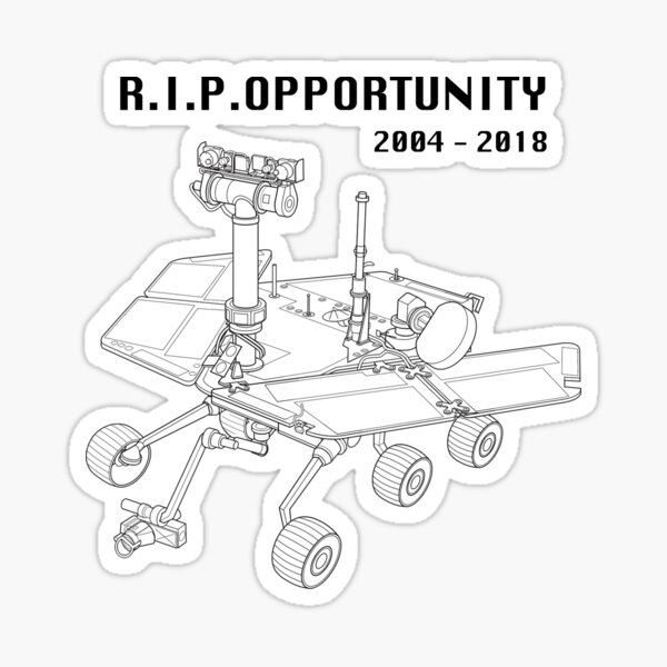 "RIP Opportunity Mars Rover" Sticker by BERGULATOR | Redbubble