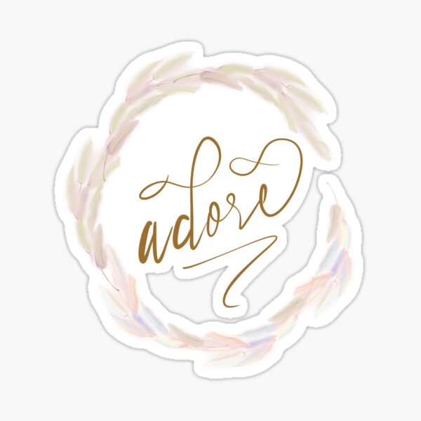 "Adore" Sticker by sdg-forever | Redbubble