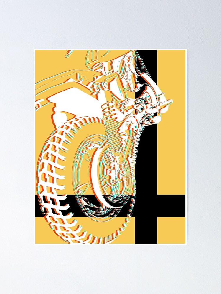 "Neon Trailblazer! (Dirt Bike)" Poster by CPacArts | Redbubble