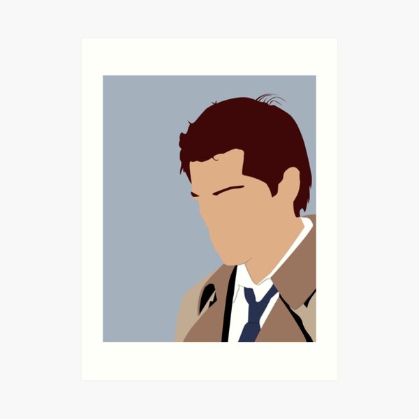 "Supernatural - Castiel Silhouette" Art Print by OutlineArt | Redbubble