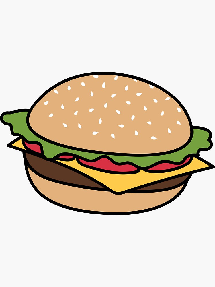 "hamburger Sticker" Sticker by vanessavolk | Redbubble