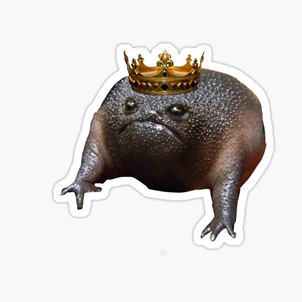 "Sad King Toad" Sticker by maddiej124 | Redbubble